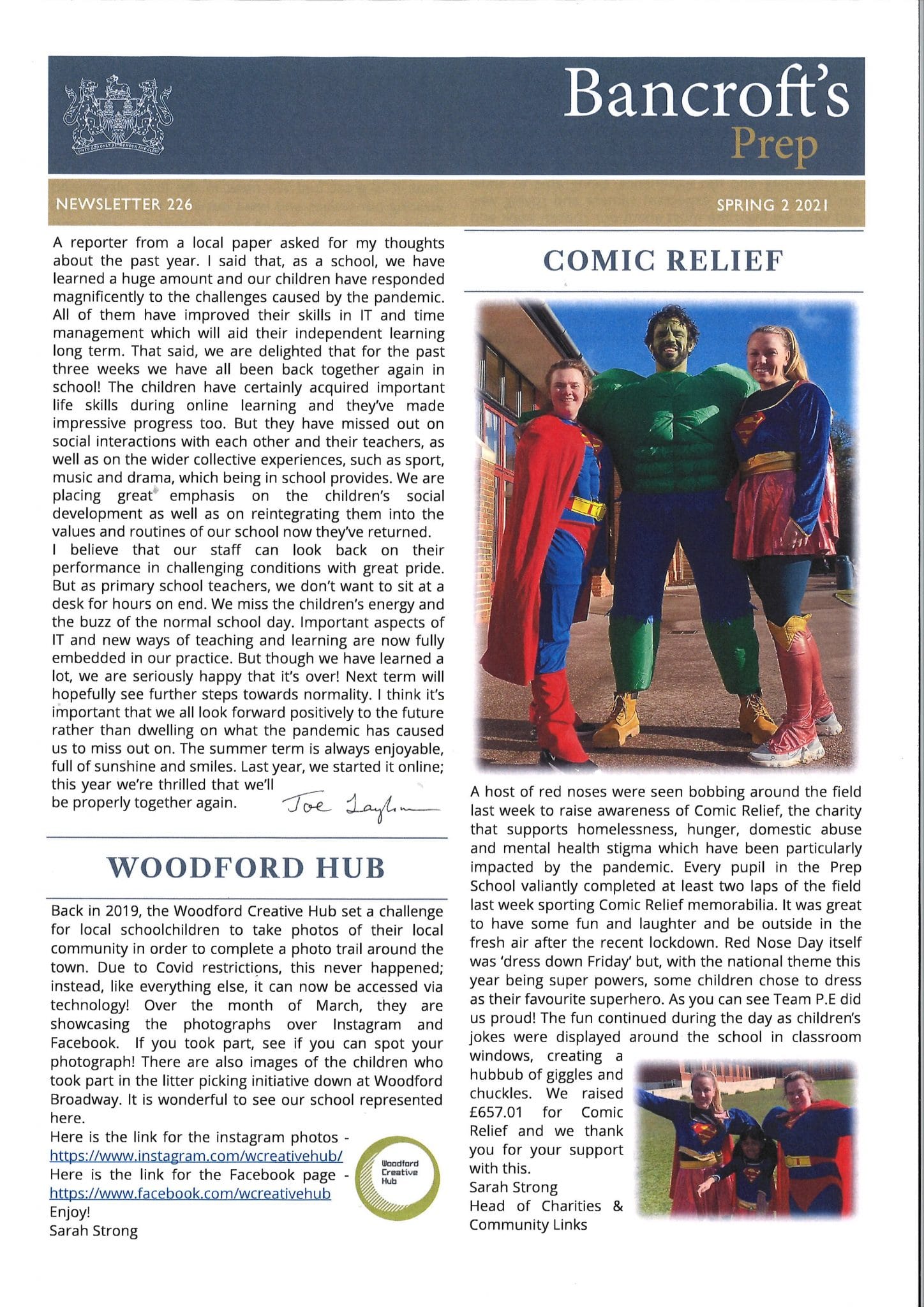 Newsletters - Bancroft's