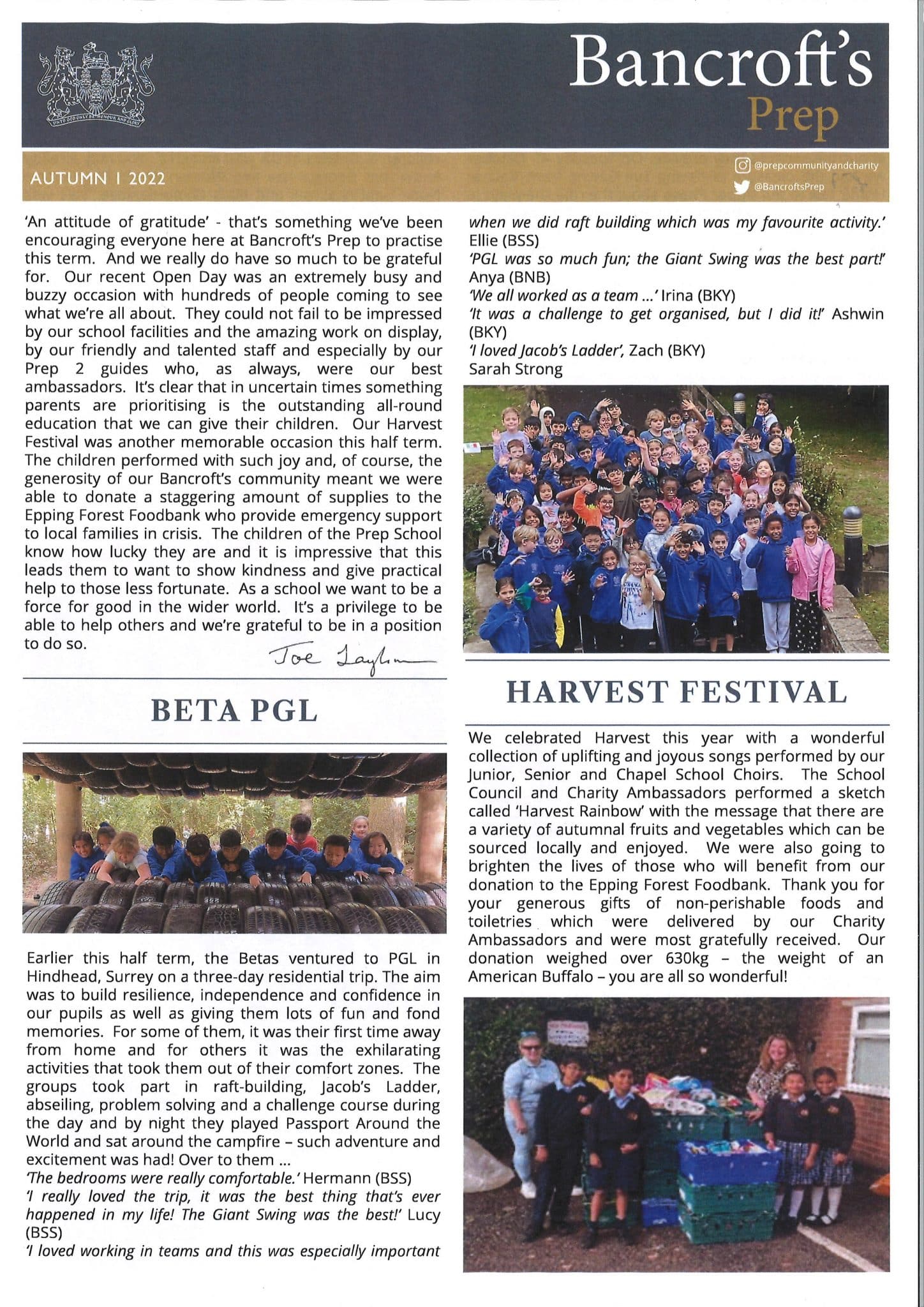 Newsletters - Bancroft's