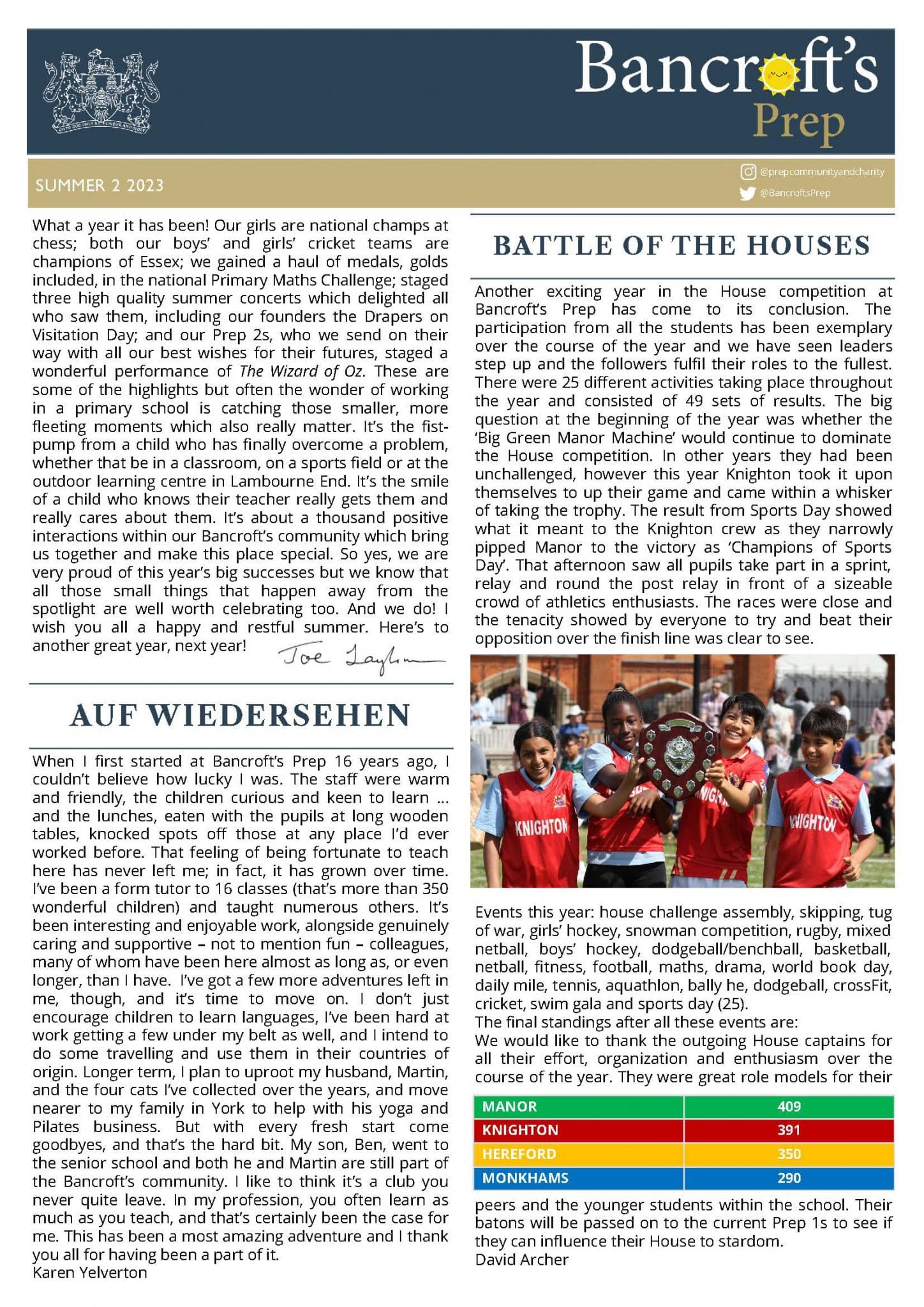 Newsletters - Bancroft's